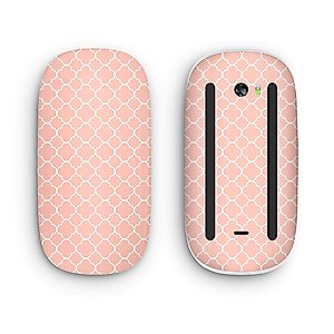 Design Skinz The Mint Pink Morocan Pattern Vinyl Decal Compatible with The Apple Magic Mouse 2 (Wireless, Rechargable) with Multi-Touch Surface