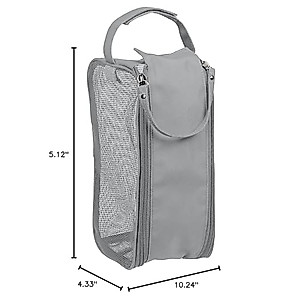 Simplify Hanging Mesh Toiletry Bag | Travel Organizer | Perfect for Dorm | Gym | Back to School | Shampoo | Shower Accessories | Grey