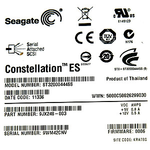 Seagate Constellation ES 7200.1 2 TB 7200 RPM SAS 2.0 6 GB/s 16 MB Cache 3.5-Inch Hard Drive - ST32000444SS