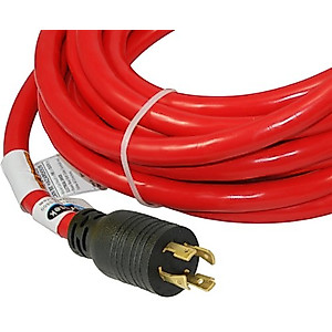 Conntek 20501 Generator Power Cord 25-Foot 20 Amp 125/250 Volt 4 Prong Male Plug To 15/20 Amp Female Connector