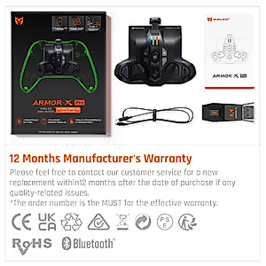 BIGBIG WON Controller Paddles, ARMOR-X Pro for Xbox Series Playing on Xbox Series X|S/Xbox One/Switch/Win, 6 Axis Gyro Motion Aim|Turbo Wireless Back Button Attachment for Xbox Series X|S Controller