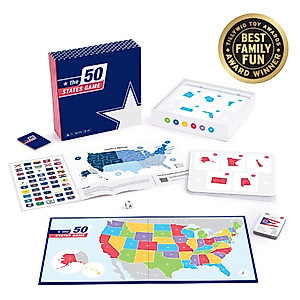 The 50 States Game - US Geography Board Game - Educational Game for Kids & Adults - Fun Learning for Teenage Boys & Girls