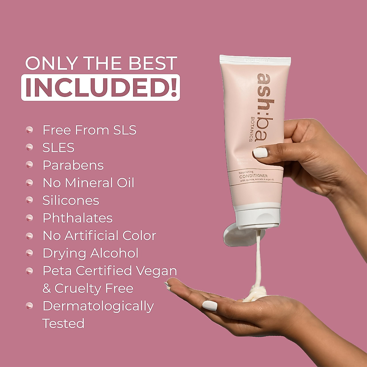 Ashba Botanics Nourishing Conditioner For Dry, Frizzy, Dehydrated Hair | Adds Shine & Moisturize | With Shea Butter, Argan Oil | Detangling Conditioner, Soft Smooth Hair | For Men & Women - 6.79 Fl Oz