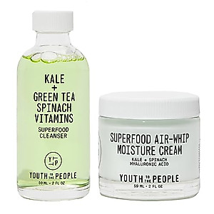 Youth To The People Superfood Daily Duo Kit - Superfood Cleanser (2oz) + Air-Whip Moisture Cream (2oz)