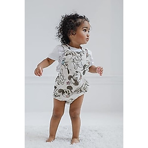 Disney Mickey Mouse Goofy Donald Duck Infant Baby Boys Cotton Gauze Short Overalls Gray Shortall 18 Months