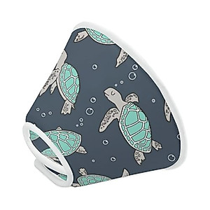 Sea Turtles Green Comfortable Dog Cone Cat Collar Adjustable Prevent from Licking Wounds XL