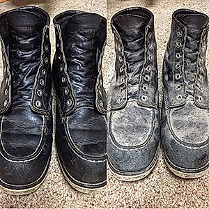 Leather Milk Leather Boot & Shoe Conditioner and Cleaner - No. 6 - All-Natural, Non-Toxic Shoe Care Cream Made in The USA. 2 Sizes. Includes Polishing Applicator Pad!