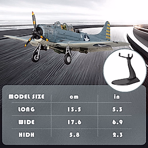 HANGHANG 1/72 Military Model Plane SBD-3 Dauntless （aged version） Alloy Fighter Plane Model Model Airplane for Collection and Gift