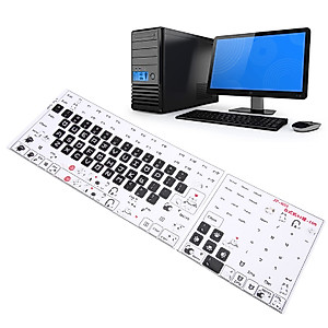 Hilitand Universal Desktop Computer Keyboard Sticker for 84 to 108 Key Keyboard,JP-603 PVC Frosted DIY Mechanical Keyboard Sticker,Gaming Keyboard Keycap Sticker