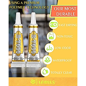 Flexible and Strong B7000 Glue - 15ml (2 Pack) - Multi-Purpose Adhesive for Crafts, Jewelry, and Repairs