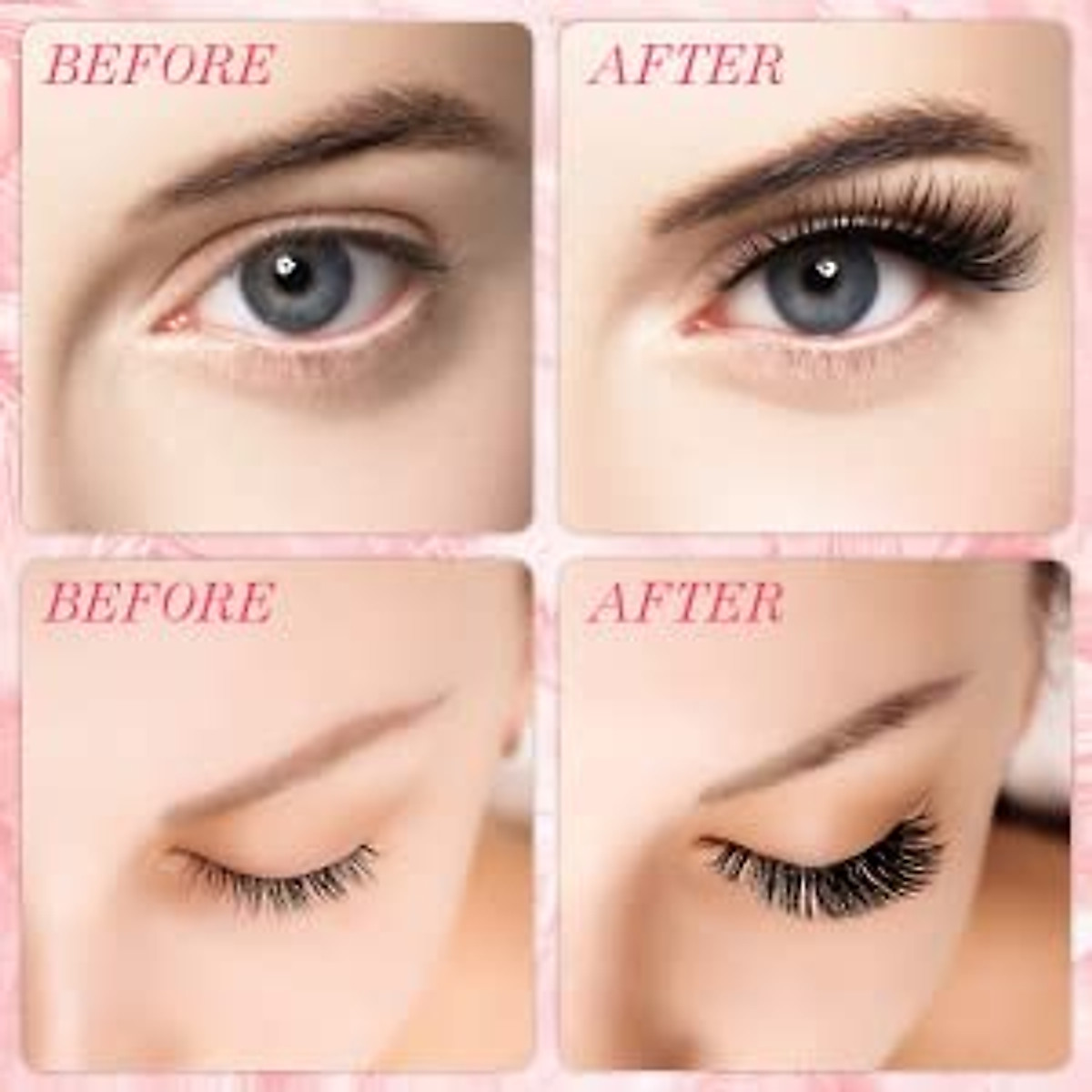 EARLLER Magnetic Eyelashes with Eyeliner Kit,10 Pairs Natural Look False Lashes with Applicator - Easy to Apply and No Glue Needed, 3D & 5D Reusable Short and Long Eyelashes Set