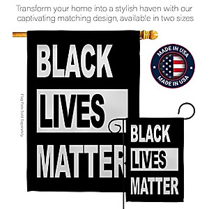 USA Made Black Lives Matter-Civil Rights Double-Sided Lawn Decoration Gift House Garden Yard Banner Revolution Movement Equality Social, Flag 13"x 18.5", Thick Fabric