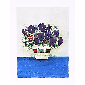 Purple Pansies in Cup