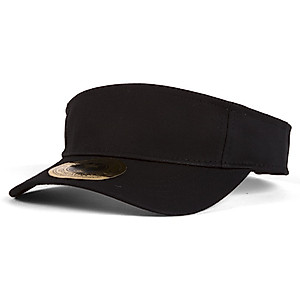 TOP HEADWEAR Blank Adult Adjustable 12 Pack Lot Dozen Bulk Visor, Black