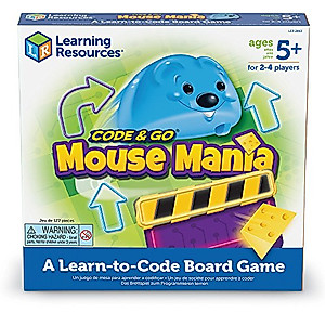 Learning Resources Code & Go Robot Mouse Board Game, STEM, Early Coding Game, Ages 5+