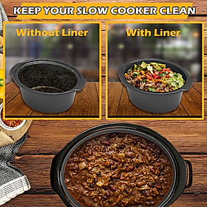 FROVEN 6 Quart Silicone Crockpot Liners. Thickened, Weighted and Sturdy Reusable Slow Cooker Liners Oval Compatible with most 6 QT Crock Pot Liners Slow Cooker Accessories. Leakproof, Dishwasher Safe