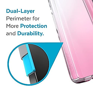 Speck Products Presidio Perfect Clear Ombre Samsung Galaxy S22 Case, Clear/Vintage Rose Fade