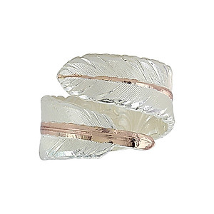 Montana Silversmiths Women's Rose Gold Filament Feather Ring Silver 7