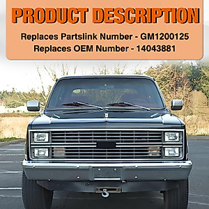 CarPartsDepot 400-15740, Grill Grille Material Black Plastic W/Molding Hole GM1200125 14043881 by CarPartsDepot