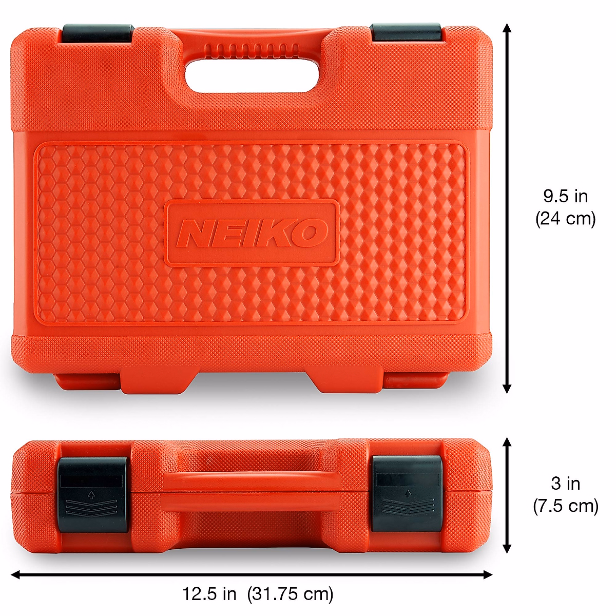 NEIKO 02433A 3/8” Drive Standard and Deep Metric Impact Socket Set | 26 Pieces | Metric 7mm to 19mm | Premium Cr-V Steel | 6-Point Hex Design | Corrosion Resistant Black Phosphate Coating