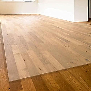 Clear PVC Desk Chair Mat 1.5mm Chair Mat Office Chair Mat, Chair Mat for Floor Protection,Non-Slip Office Chair Mat Desk Pads Mat,Transparent Waterproof Chair Mat for Hardwood Floor Carpet,65/85/105/