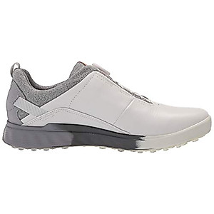 ECCO Women's S-Three BOA Gore-TEX Waterproof Hybrid Golf Shoe, White/Silver Grey, 7-7. 5