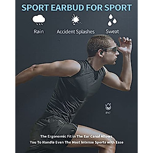 FBJJ Wireless Earbuds Bluetooth 5.3 Headphones, Over-Ear Sport Ear Buds with Earhooks 60H Playtime, Noise Cancelling Waterproof Wireless Workout Earphones with Dual LED Display, for Sports Exercise