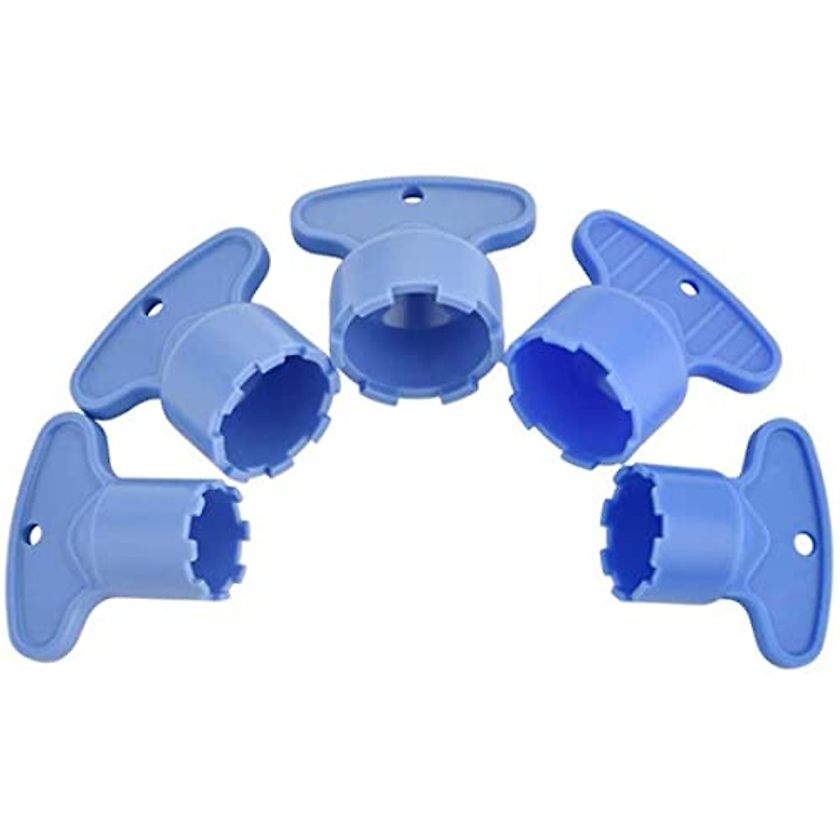5 pcs/Set 2.2GPM Cache Faucet Aerator Key with 5 Pieces Faucet Aerator Removal Wrench Tool Practical Design, as shown