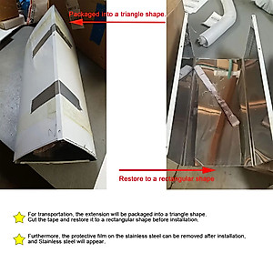 HTH HTHomeprod 30 Inch Wall Mount Range Hood Stainless Steel Chimney Extension Duct Cover Up to 10ft. Ceiling