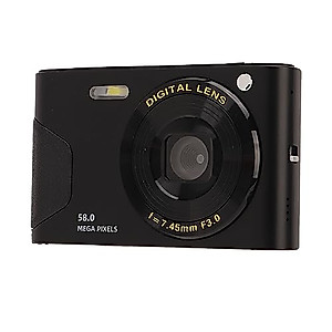 Digital Zoom Camera, 58MP 4K HD Smart Camera Auto Focus 800mAh 2.7in TFT Screen Timing Photo with Electronic Shutter for Landscape Photography (Black)