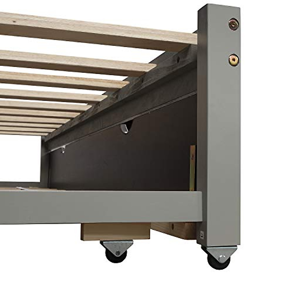 Lifeand Twin to King Extending, Wooden Daybed with Trundle, Gray