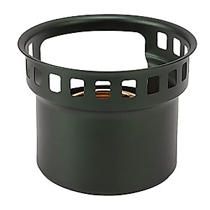 Alcohol Stove, Portable Aluminium Alloy Spirit Burner Easy to Hollow Bracket Sealing Ring with Storage Bag for Teapots(Blackish Green)
