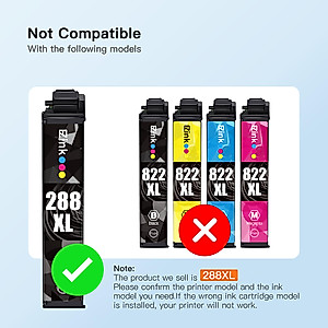 E-Z Ink (TM) Remanufactured Ink Cartridge Replacement for Epson 288 288XL High Yield to use with XP-440 XP-446 XP-330 XP-340 XP-430 (2 Black, 1 Cyan, 1 Magenta, 1 Yellow with Latest Upgraded Chips)