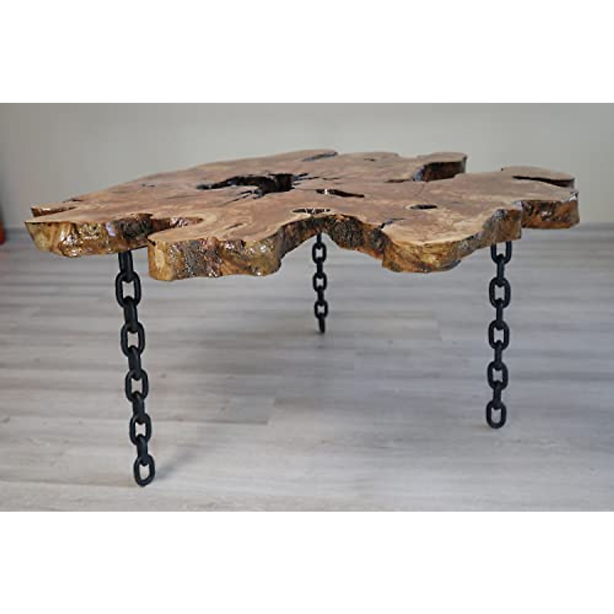 Live Edge Olive Tree Amazing Naturally Form Wood Slab, Big Coffee Table 86 X 75 cm (Handmade)