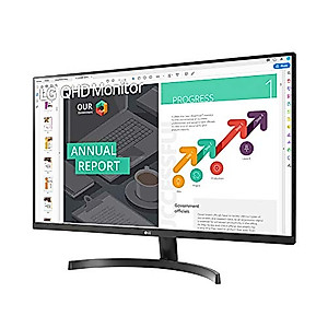 LG QHD 32-Inch Computer Monitor 32QN600-B, IPS with HDR 10 Compatibility and AMD FreeSync, Black