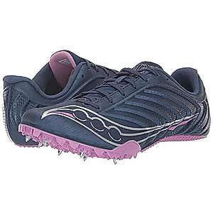 Saucony Women's Spitfire 5 Sneaker, Indigo/Grape, 7