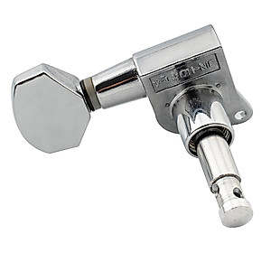 Wilkinson 6 inline E-Z-LOK Guitar Tuners Machine Heads Tuning Pegs Keys Set for Fender Stratocaster/Telecaster Electric Guitar, Chrome
