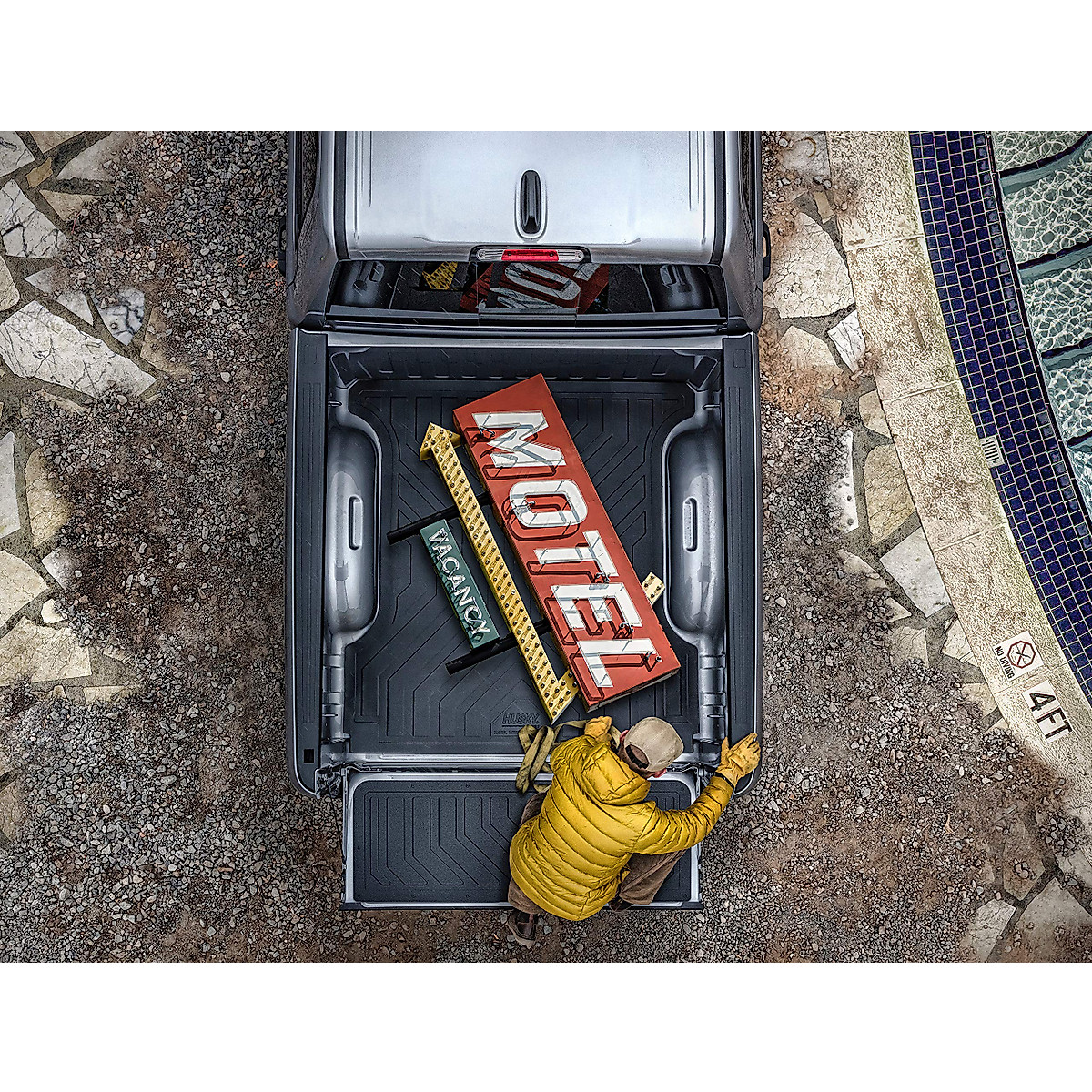 Husky Liners — Heavy Duty Bed Mat | Fits 2015 - 2024 Ford F-150 (78.9 Bed) Black | 16009