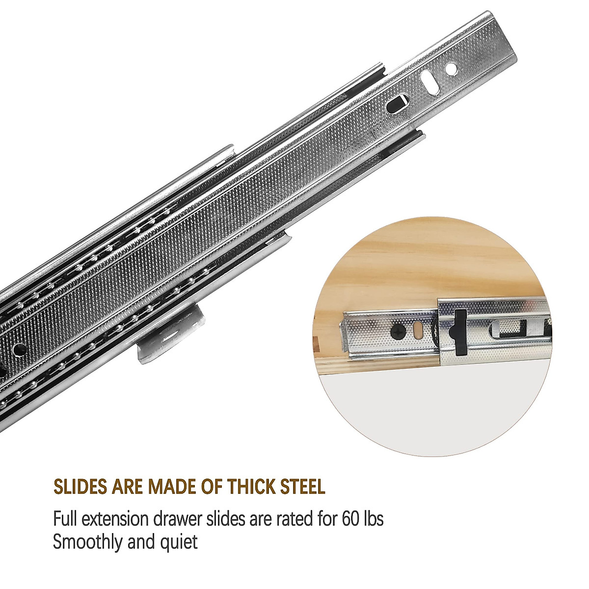 Pull Out Cabinet Organizer Pull Out Drawers for Kitchen Cabinets Wood Cabinet Slide Out Shelves Storage Slide Out Shelf Pantry Drawers, 14”W x 21”D, Requires At Least 15.5” Cabinet Opening, Finished