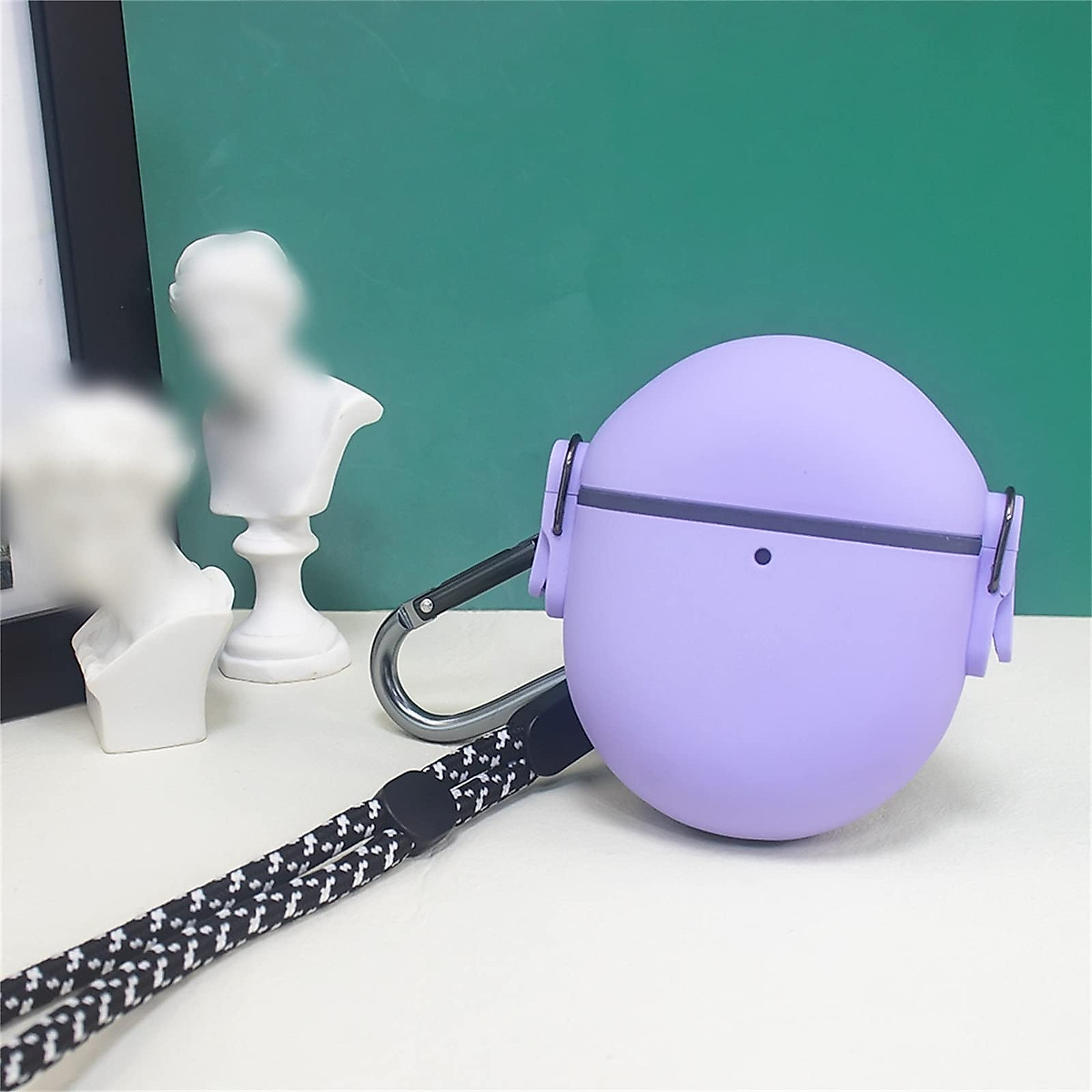 CASEVERSE Case for Google Pixel Buds Pro with Snap Switch Security Clip, with Cleaning Pen Protective Purple Pixel Buds Pro Case with Carabiner & Lanyard