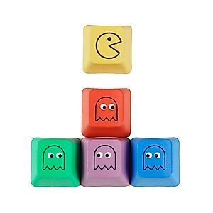 Mechkeeb OEM Profile Pac-Man Five Dye PAC PBT Key caps Custom Sublimation keycaps for MX Mechanical Gaming Keyboard (OEM Pac-Man 5 Keys)