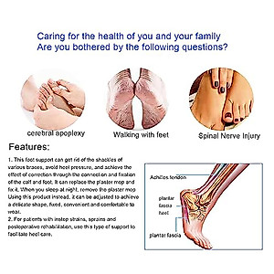 VIDECOR Plantar Fasciitis Relief Night Splint, Upgraded Foot Drop Orthotic Brace Ankle Braces for Men Women, Adjustable Night Splint for Plantar Fasciitis Arch Foot Pain,A