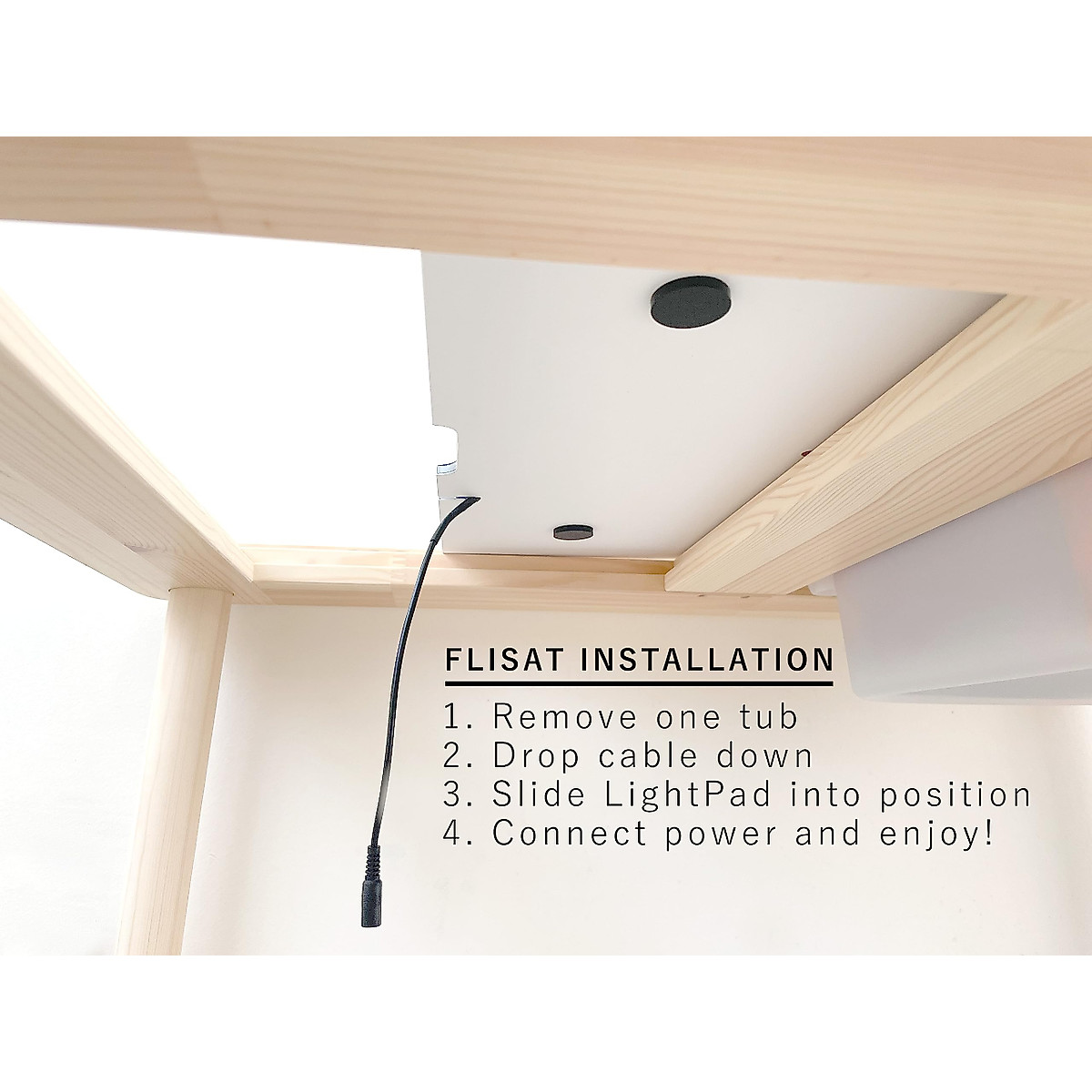 Toddle Way LED Light Pad Compatible with IKEA Flisat Table. Use standalone or as a Flisat Table Insert. 3 Light Levels for tracing, Arts Crafts, Montessori Waldorf Reggio Light Sensory Play for Kids