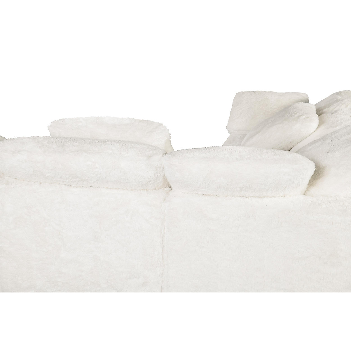 Barefoot Mega Plush 3-Seat Sofa in White Fabric by Hooker Furnishings