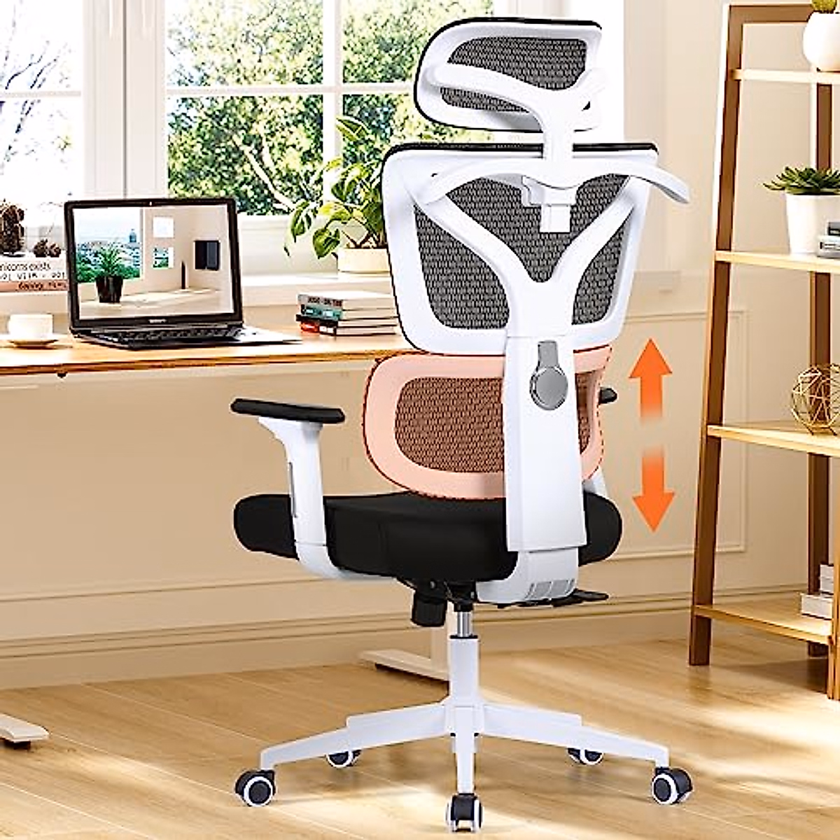 Razzor Office Chair Ergonomic Computer Desk Chair Upgrade Adjustable Lumbar Support, Breathable Mesh Gaming Chair with 3D Arms and Headrest Swivel High Back Executive Chairs