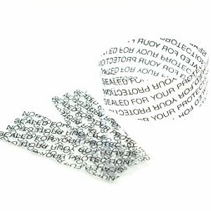 REED Cut Shrink Bands for Caps - Tamper Message -"Sealed for Your Protection" 250 Units (1" Height X 42-48mm Cap Size)