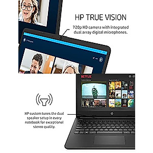 HP 14 Laptop, AMD 3020e, 4 GB DDR4 RAM, 64 GB eMMC Storage, 14-inch HD Touchscreen Display, Windows 10 Home in S Mode with Microsoft 365 Included for 1 Year (14-fq0050nr, 2020 Model) (Renewed)