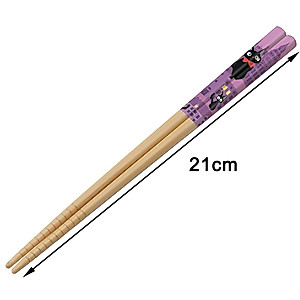Skater Kiki's Delivery Service Bamboo Chopstick -Anti-Slip Grip for Ease of Use - Authentic Japanese Design - Lightweight, Durable and Convenient - Cityscape, ANT4