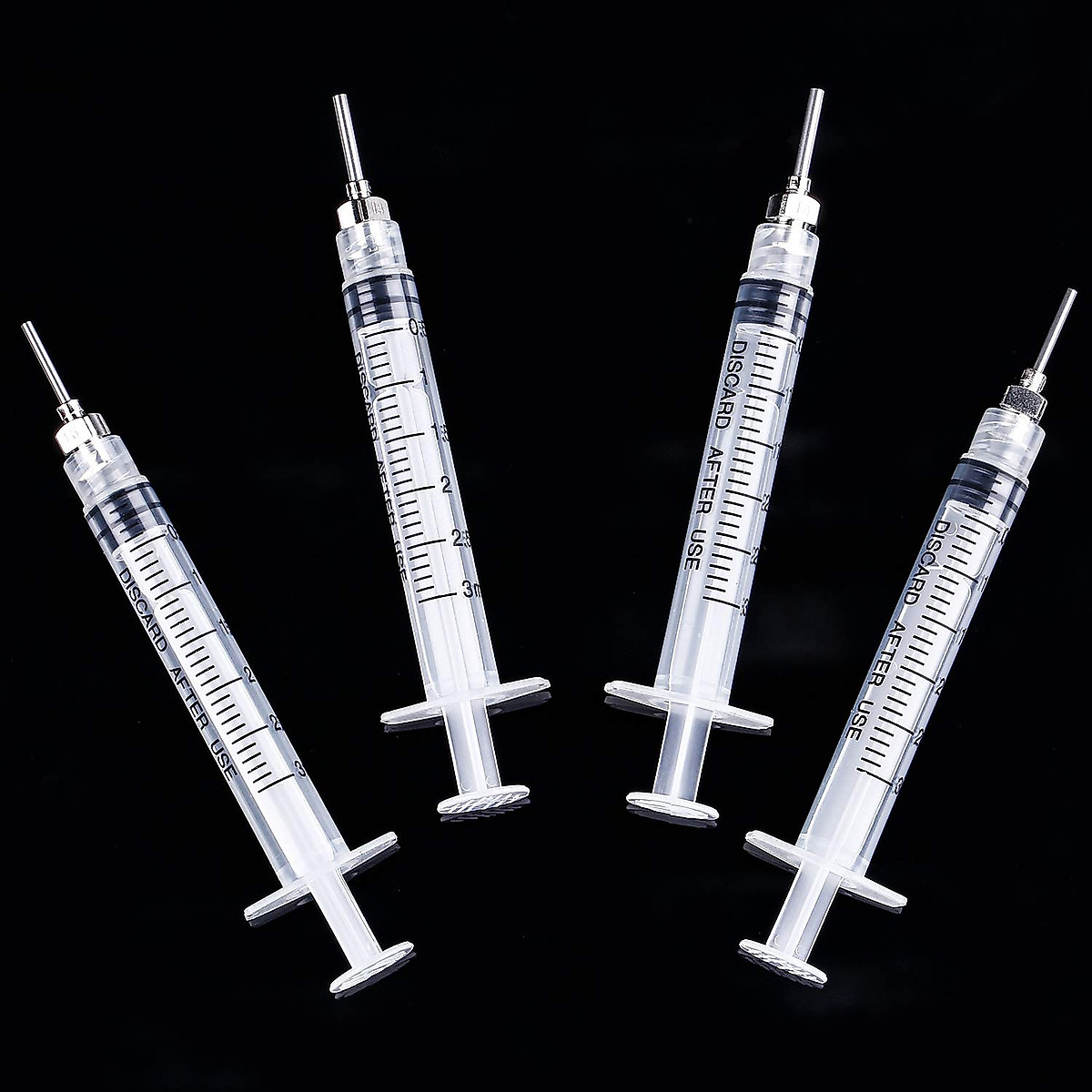 TecUnite 20 Pack Syringe Without Needle, Plastic Curved Syringes for Epoxy Resin, Craft, Feeding Pets Animals, Oil or Glue Applicator