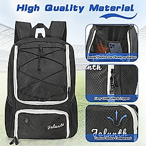 Jalunth Baseball Softball Bat Bag Backpack Youth Adult Large Room Fastpitch Slowpitch Equipment Bags Boys Kids Girls Tball Gear Back Pack Mens Women Fence Hook Shoes Compartment Fits Face Guard Helmet